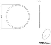 Zrcadlo s LED osvětlením VARO, vyhřívané, kulaté - různé velikosti