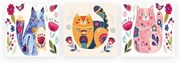 Dětské obrázky v sadě 3 ks 30x30 cm Cats – Wallity
