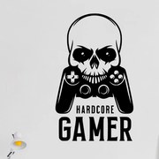 Živá Zeď Samolepka na zeď Hardcore Gamer Barva: černá