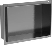 Mexen X-Wall-NR vestavná polička bez příruby 30 x 20 cm, kartáčovaná tmavě šedá - 19E1302010