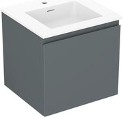 Mexen Orio koupelnová skříňka 50 cm s umyvadlem Otis, 1 zásuvka, grafit mat/bílá mat - 91A10-05047-1-BF66-W18M01