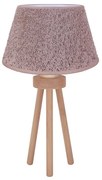 Duolla - Stolní lampa BOUCLE 1xE27/15W/230V pr. 28 cm hnědá/dřevo