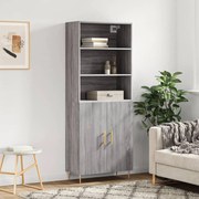 Skříň highboard šedá sonoma 69,5 x 34 x 180 cm kompozitní dřevo