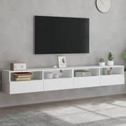 Nástěnné TV skříňky 2 ks bílé 100 x 30 x 30 cm kompozitní dřevo