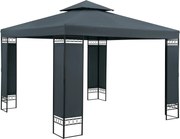 Zahradní altán antracitový 3 x 3 m 108722