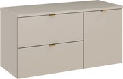Comad Koupelnová skříňka pod deskové umyvadlo s košem na prádlo set Dalia Cashmere 100 kašmír