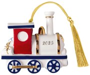 Villeroy & Boch Závěsná porcelánová ozdoba Christmas Classics 2025, Lokomotiva, 9 cm 14-8675-4355