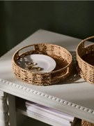 Sinsay - Pletený dekorativní tác s úchyty - béžová