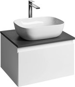 Aqualine Aqualine, ALTAIR skříňka s deskou 58 cm, bílá/antracit břidlice, AI263-03