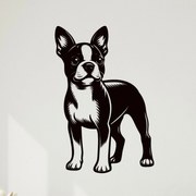 dřevo života Dřevěný obraz Bostonského teriéra Rozměry (cm): 27x40, Zvolte barvu dekoru: Černá