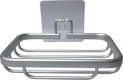 Kovová mýdlenka bez vrtání v leskle stříbrné barvě Filaire Aluminium – douceur d'intérieur