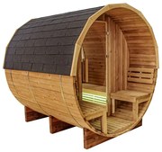 BPS-koupelny Finská zahradní sudová sauna HYD-4025 210x210, 4-6 osob