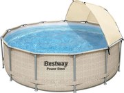 Nadzemní bazén Power Steel s baldachýnem 396 x 107 cm 11133 l BESTWAY 84649