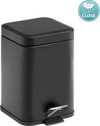 Sapho Gedy Koupelnové doplňky - Odpadkový koš 3 l, Soft Close, matná černá 220914