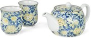 Oriental porcelánová souprava japan tea blue flower 3 ks