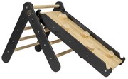 Černý pikler trojúhelník z borovicového dřeva 46x87x60 cm Montessori – Meowbaby