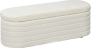 HOMCOM Ložnicová lavice s úložným prostorem a dřevěnými nohami, vysoká stabilita, plyšové rouno, nosnost 120 kg, 116x41x40,5 cm, krémově bílá | Aosom…