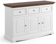 Massivo.cz Komoda Belluno Elegante 3.3, dekor bílá | ořech, masiv, borovice