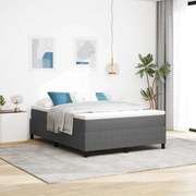 Rám platformy Světle šedá 140 x 190 cm Žebrovaná látka 3337407
