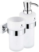 Nimco Keira - Držák dávkovače a sklenky, matované sklo/chrom KE 2205831W-26