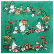 Ubrousky Moomin Misteli 33x33cm, 20ks / zelené