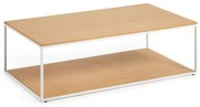 Konferenční stolek ve světle přírodní barvě s deskou v dubovém dekoru 60x110 cm Yoana – Kave Home