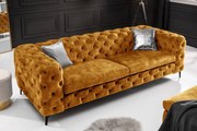 Designová sedačka Rococo 235 cm hořčicový samet