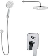 kielle Harmonia - Sprchový set s baterií pod omítku, pro 2 spotřebiče, s příslušenstvím EcoSpare a tělesem, chrom 20623SP90