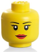 Úložný box lego úložná hlava (velikost s) - dívka