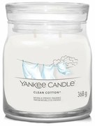 Yankee Candle vonná svíčka Signature ve skle střední Clean Cotton, 368 g