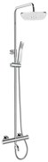 Mereo Sprchový program - Sprchový set s vanovým termostatem, 23x23 cm, 1 proud, chrom CB60101TSB