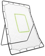 HOMCOM Baseball Rebounder PitchBack odrazová stěna s dopadovou zónou pro baseball a fotbal, přenosná, kovová, černá, 123 x 174 cm | Aosom.de