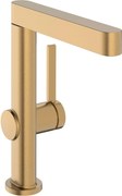 Hansgrohe Finoris - Umyvadlová baterie, s výpustí Push-Open a otočným výtokem, kartáčovaný bronz 76060140