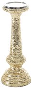 SKLENĚNÝ SVÍCEN MELIA (FI) 12X31 CM ZLATÝ