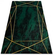 Koberec EMERALD exkluzivní 1022 glamour, styl geometrický, marmur lahvově zelený/zlatý