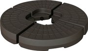 Stojan na slunečník naplnitelný 17 kg vody nebo 25 kg písku z HDPE v kávové barvě 100x100x10,5 cm pro slunečníky | Aosom.de