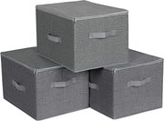 Úložný box Easy, sada 3ks, 30x25x40 cm, šedá