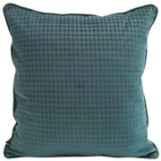 Dekorační povlak na polštář 40x40 Amelia tyrkysový tmavý peplum velur Eurofirany