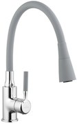 Invena Pogo, vysoká dřezová baterie 2-funkční, šedá-chromová, INV-BZ-80-L05-L