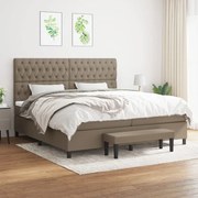 Box spring postel s matrací taupe 200x200 cm textil 3136865