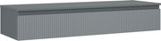 Mexen Rivel, koupelnová skříňka pod umyvadlo 140 cm s horní deskou, 1 zásuvka, drážkovaná, grafit matná - 91A20-14023-1-BFC66
