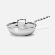 Fabini Wok pánev Lucca 4.0 Pro, ø 26 cm - Nerezová beznýtová pánev z vícevrstvé nerezové oceli s poklicí