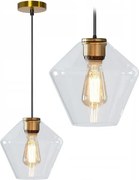 Toolight - Skleněná stropní svítilna APP440-1CP, zlatá, OSW-00571