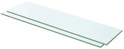 Policové desky 2 ks sklo čiré 60 x 12 cm 3051562