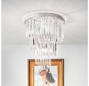 Ideal Lux - Křišťálový přisazený lustr CARLTON 12xE14/40W/230V pr. 50 cm chrom