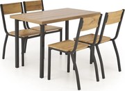 Jídelní set Halmar MILTON přírodní-černý