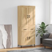 Skříň highboard dub sonoma 69,5 x 34 x 180 cm kompozitní dřevo 3199876