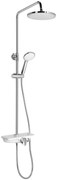 Aqualine - Sprchový set Marco, s baterií, 23 cm, 1 proud, bílá SL100