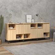 Příborníky 3 ks dub sonoma 60 x 35 x 70 cm kompozitní dřevo 3185746