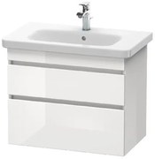 Duravit DuraStyle - Umyvadlová skříňka 61x73x45 cm, 2 zásuvky, lesklá bílá DS648102222